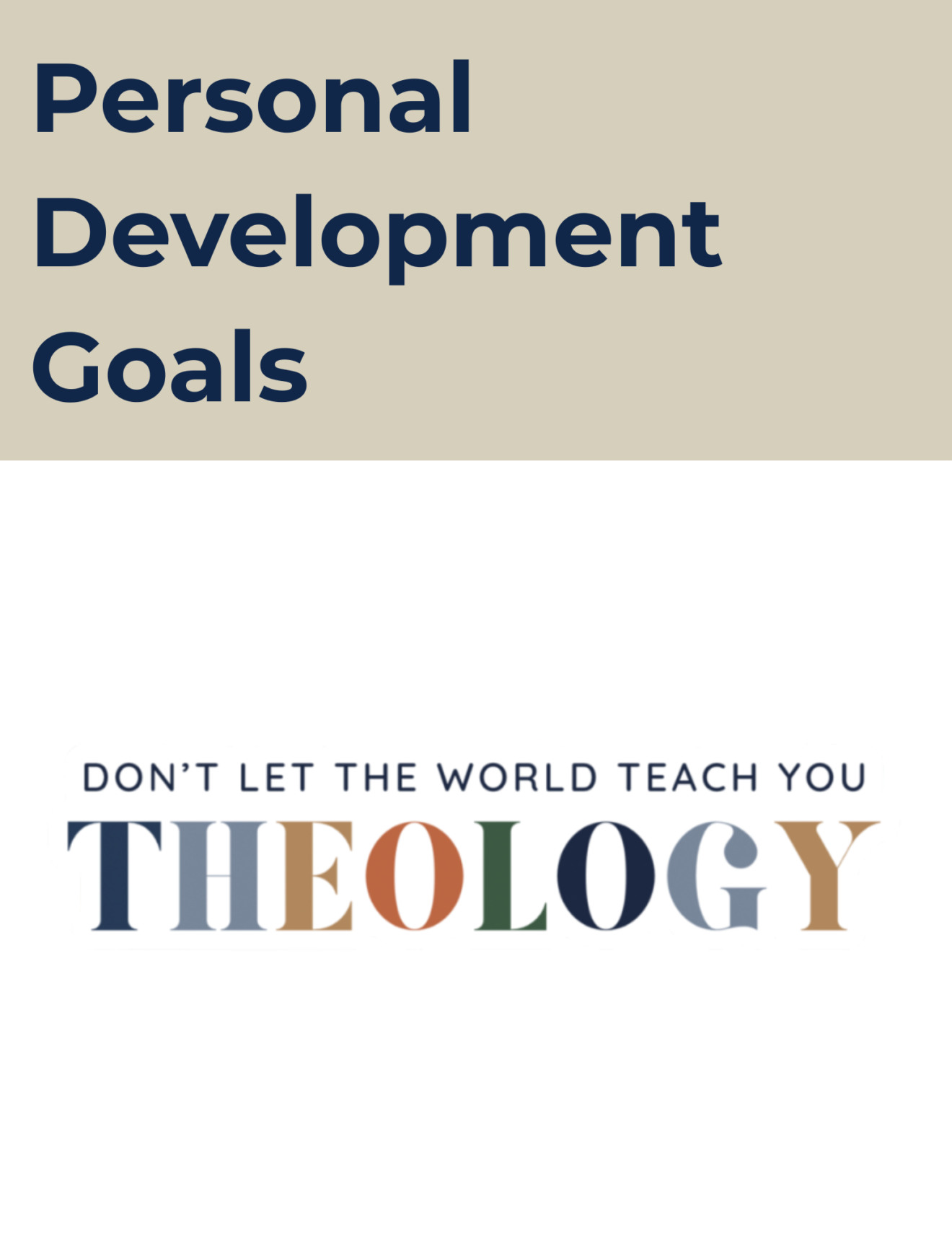 Personal Development Goals Template - Michael Easley InContext